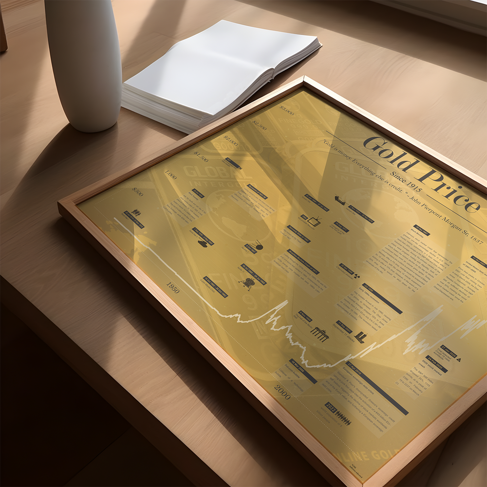 Poster historischer Gold Chart | Bild Finanzen – MrTKBooker